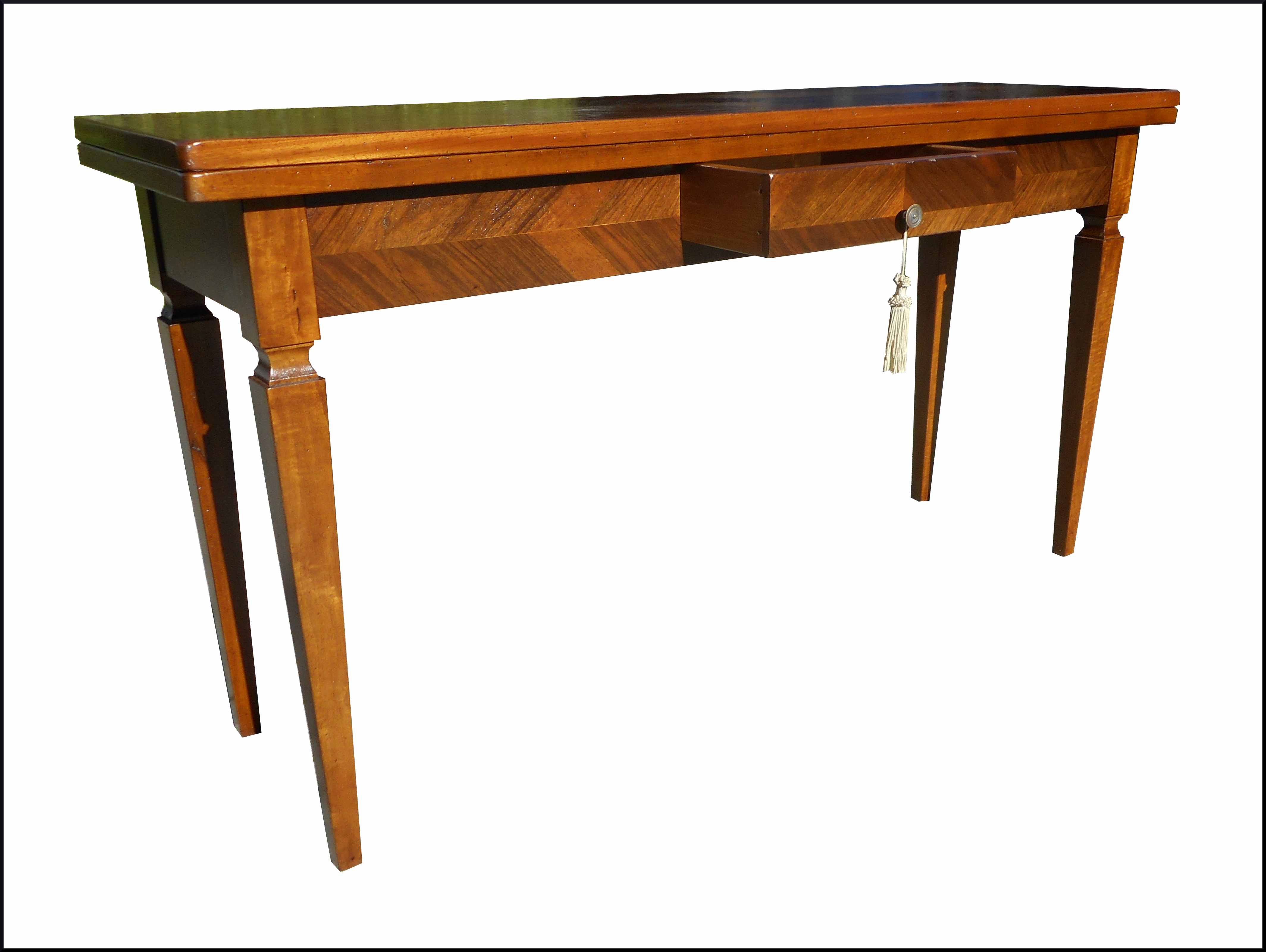 Consolle apribile a libro con piano intarsiato - La Commode di Davide Corno