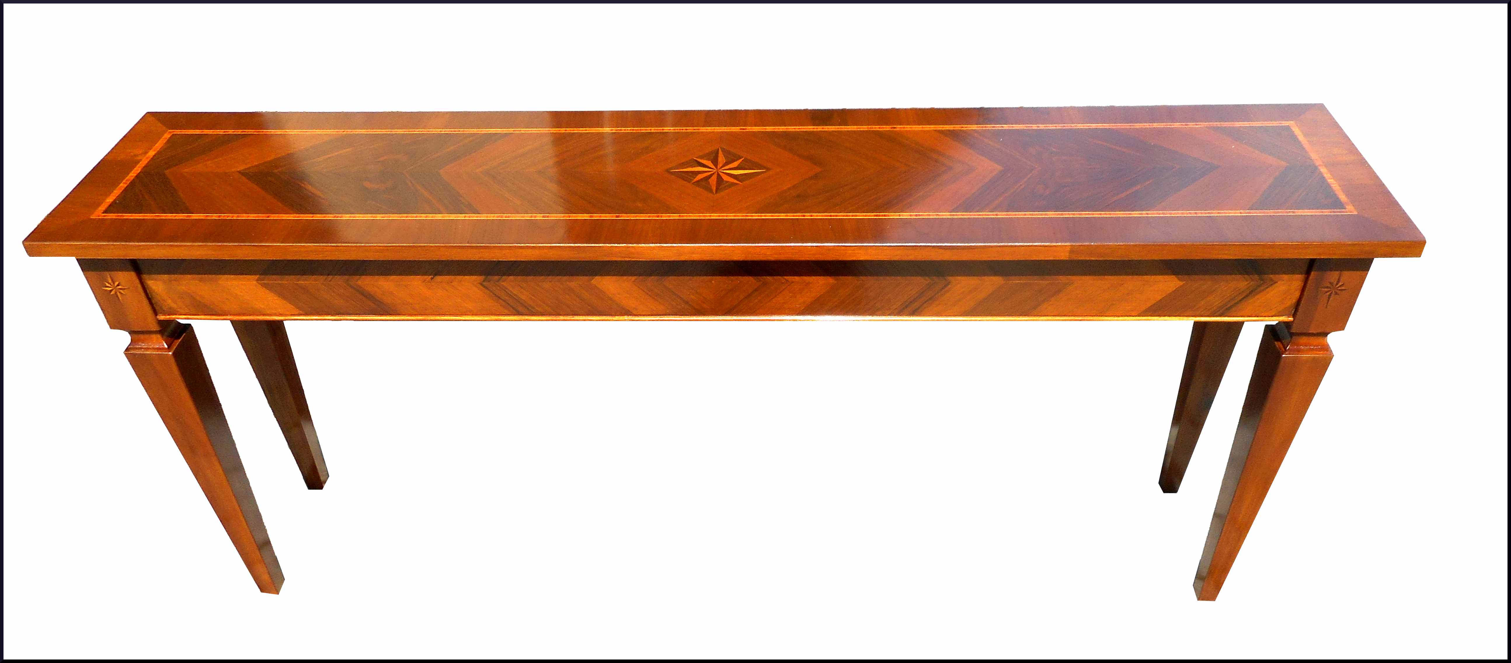 Consolle retrodivano con piano e gambe intarsiate - La Commode di ...